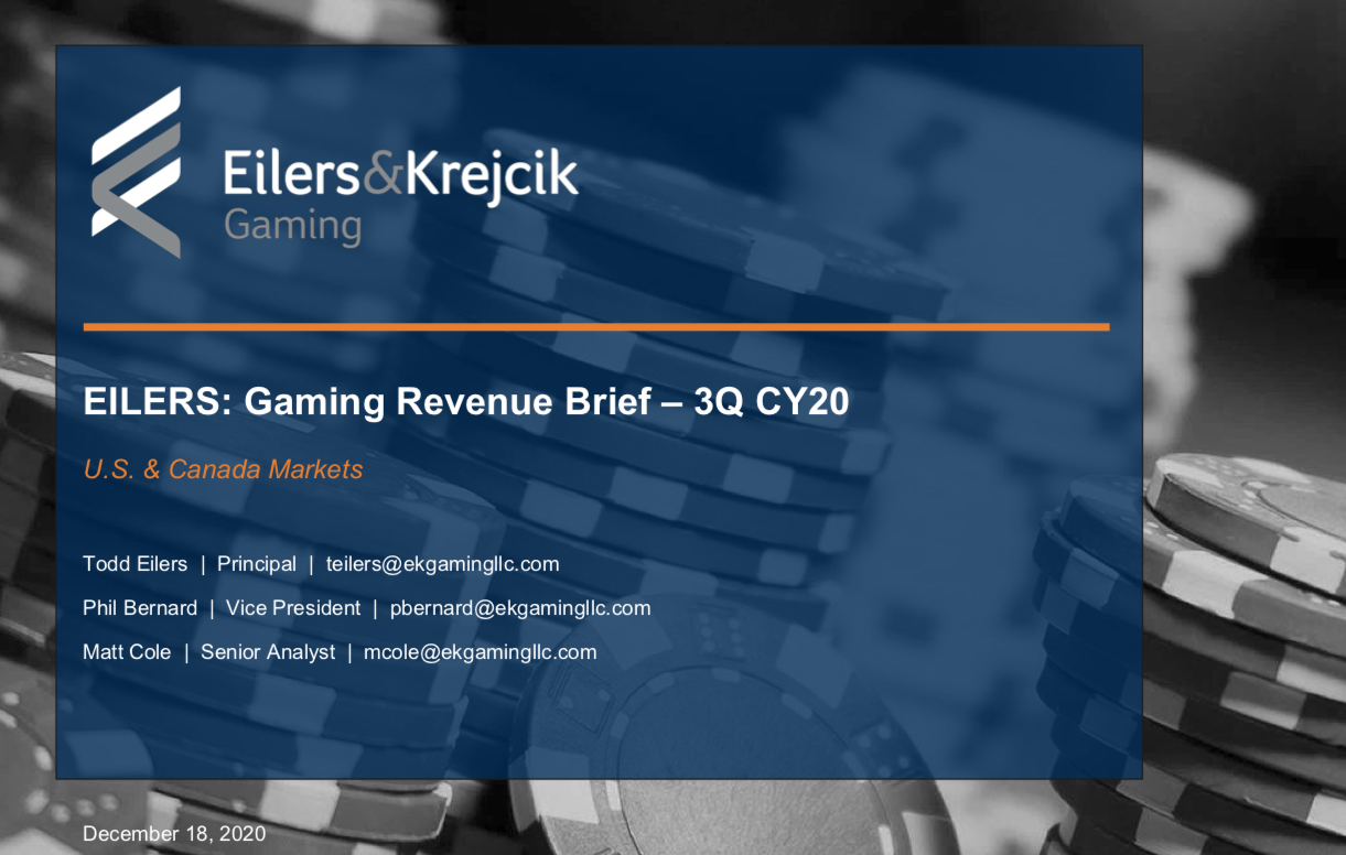 EILERS: Gaming Revenue Brief – 3Q CY20 - Eilers & Krejcik Gaming