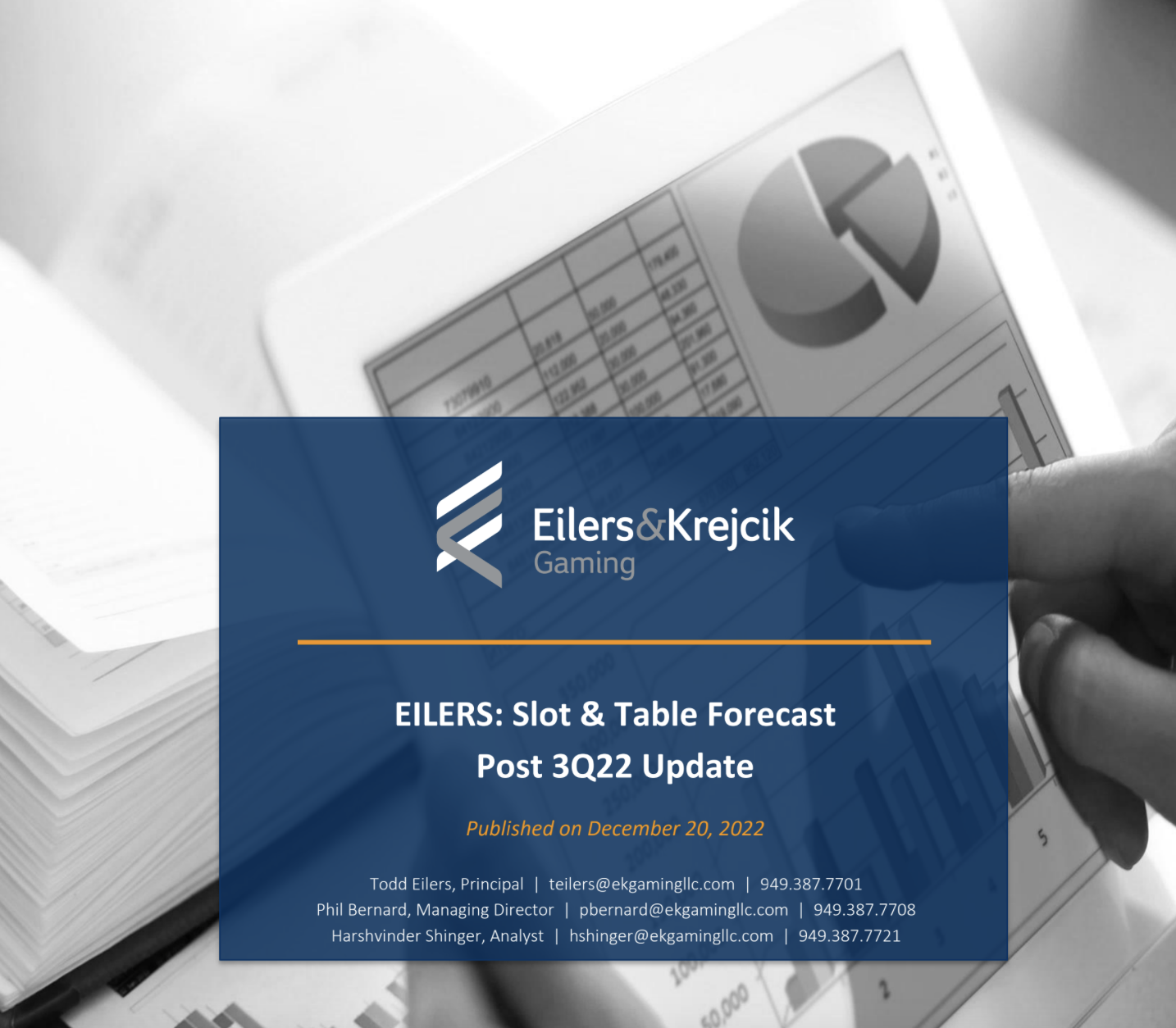 EILERS: Slot & Table Demand Forecast - Post 3Q22 - Eilers & Krejcik Gaming
