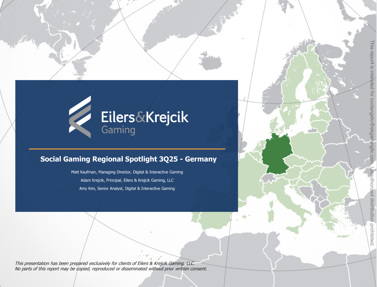 Social Gaming Regional Spotlight 3Q25 - Germany - Eilers & Krejcik Gaming